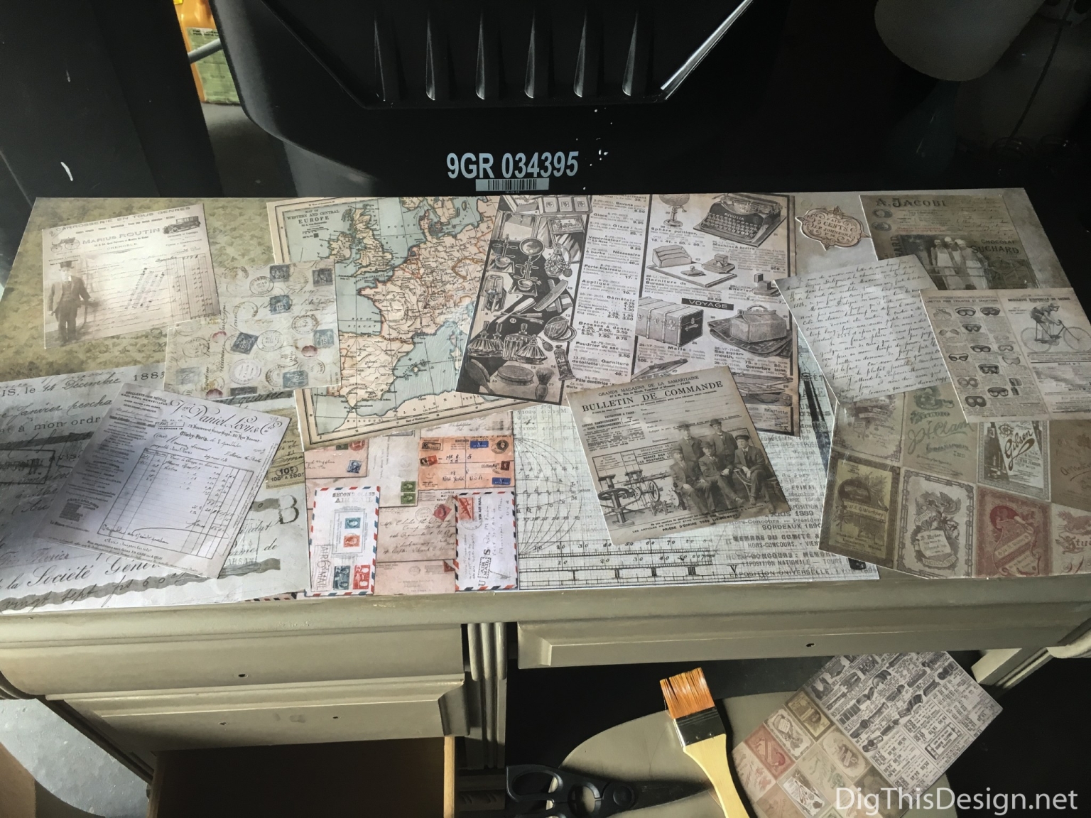Refurbished Desktop Using Decoupage Medium Mod Podge - Dig This Design